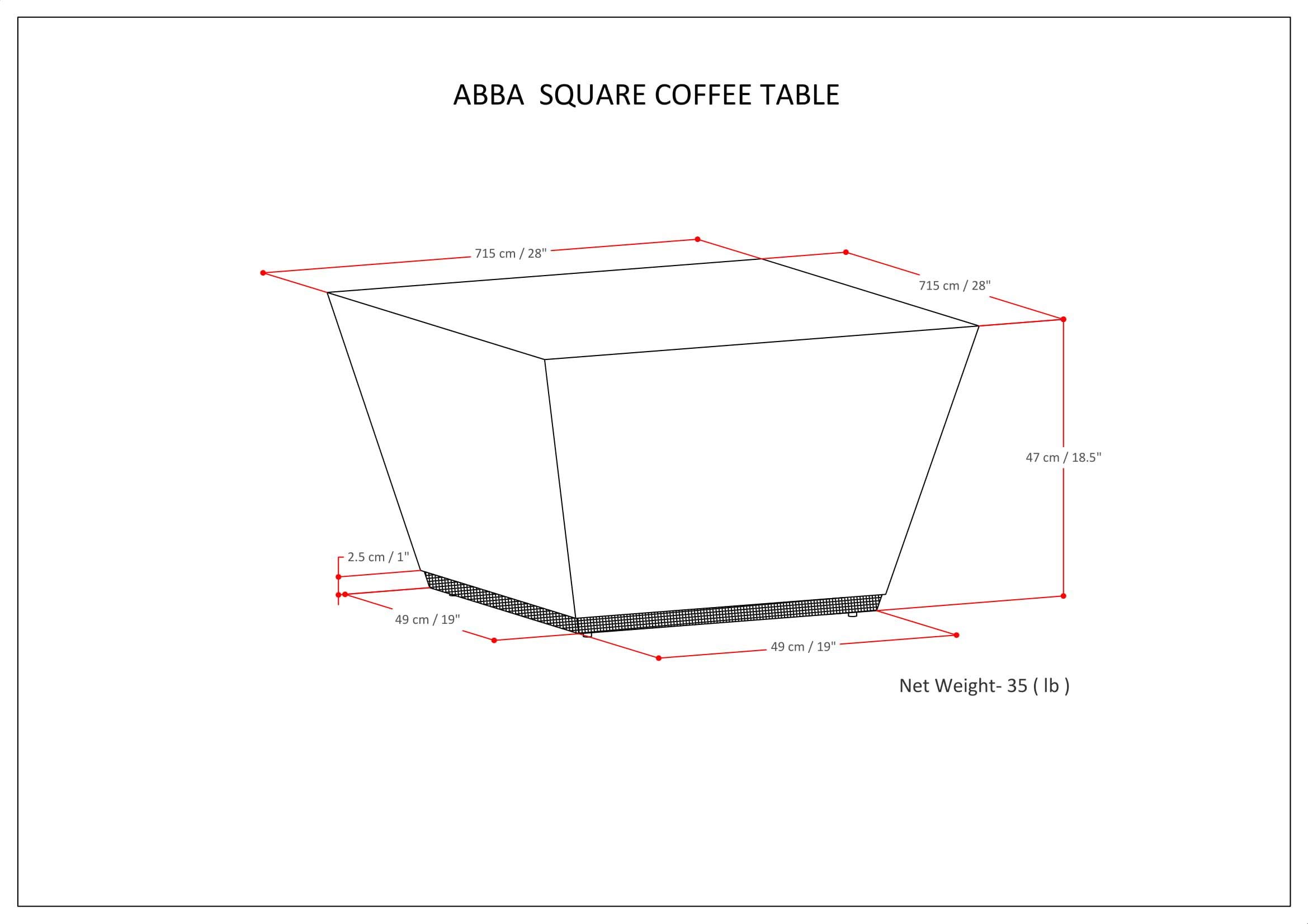 SIMPLIHOME Abba SOLID MANGO WOOD 28 inch Wide Square Modern Coffee Table in Dark Brown, Fully Assembled, for the Living Room and Family Room