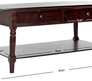 Safavieh American Homes Collection Boris Dark Cherry Coffee Table