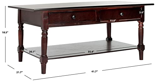 Safavieh American Homes Collection Boris Dark Cherry Coffee Table