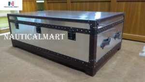 nauticalmart mayfair steamer trunk tall coffee table