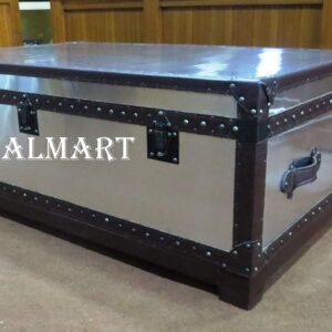 NauticalMart MAYFAIR STEAMER TRUNK TALL COFFEE TABLE