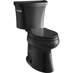 kohler k-3999-7 highline comfort height toilet, black