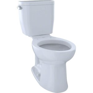 toto cst244ef#01 entrada two-piece elongated 1.28 gpf universal height toilet, cotton white