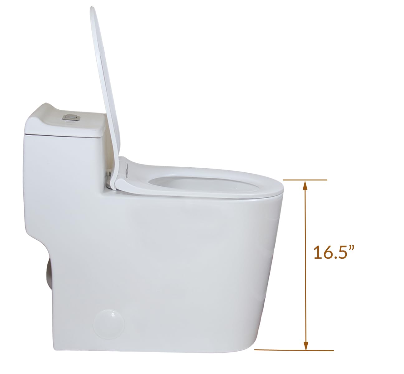 WinZo WZ5080S Dual Flush One Piece Toilet With 10" Rough-in Elongated Comfortable Height, White