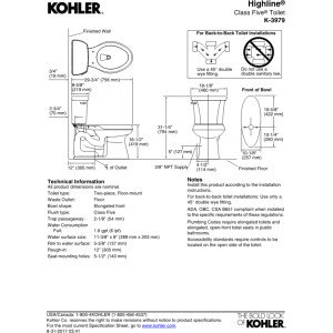 Kohler K-3979-96 Highline Two Piece Toilet, Biscuit