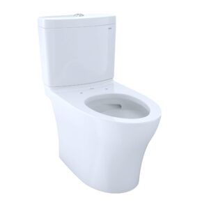 toto® aquia® iv two-piece elongated dual flush 1.28 and 0.9 gpf toilet with cefiontect, cotton white - cst446cemfgn#01