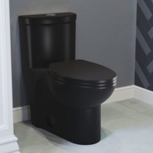 Swiss Madison SM-1T205MB Sublime One Piece Elongated Toilet Dual Flush, Matte Black