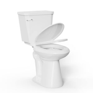 two piece extra tall toilets | high toilets for bathrooms comfort height elongated with 17.5 inch high toilet bowl, 1.28gpf & 12" rough-in extra high toilet for seniors, disabled and tall people