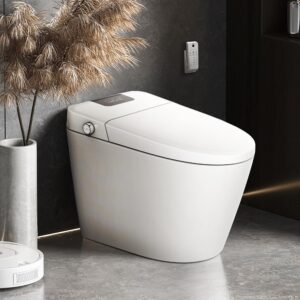 smart bidet toilet heated tankless - lifesky elongated auto flush built in bidet toilet - luxury smart toilet for bathroom