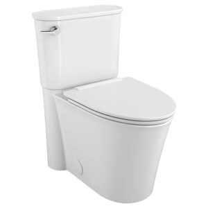 american standard 226aa104.020 studio s right height elongated toilet with seat-left hand trip lever, white