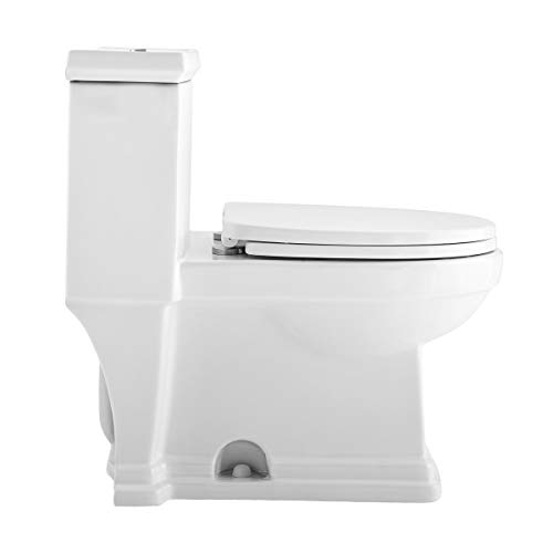 Swiss Madison Well Made Forever SM-1T113 Voltaire One Piece Elongated Toilet Dual Flush 0.8/1.28 GPF, White