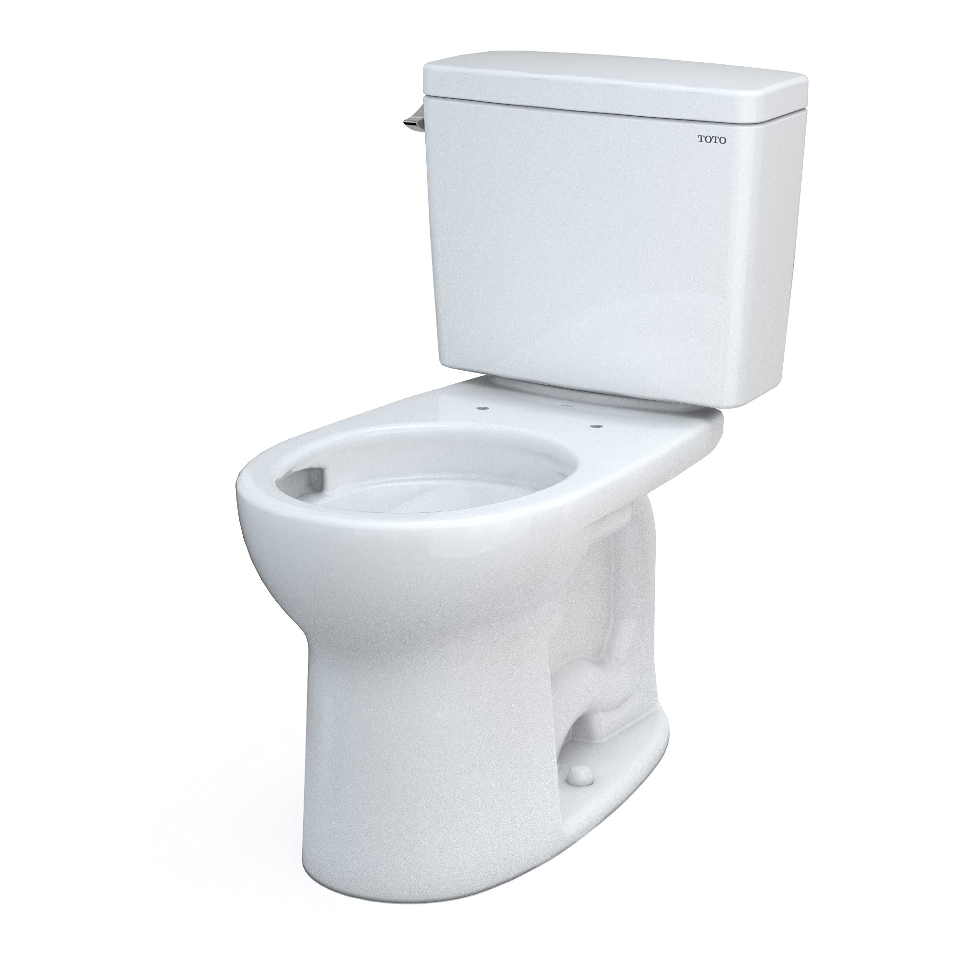 TOTO Drake Two-Piece Round 1.28 GPF Universal Height TORNADO FLUSH Toilet with CEFIONTECT, Cotton White - CST775CEFG#01