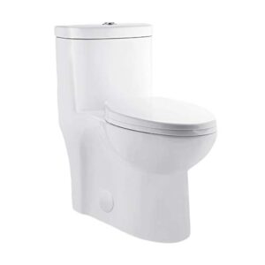 sublime one piece elongated toilet with touchless retrofit dual flush 1.1/1.6 gpf