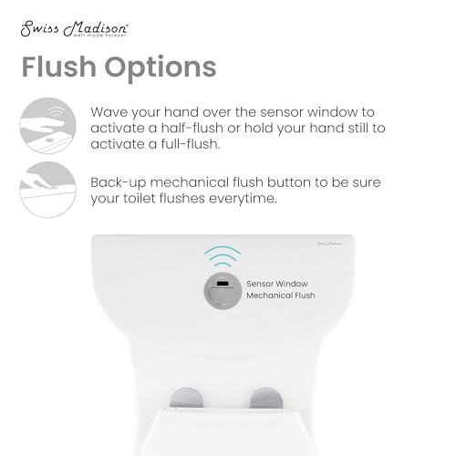 Sublime One Piece Elongated Toilet with Touchless Retrofit Dual Flush 1.1/1.6 gpf