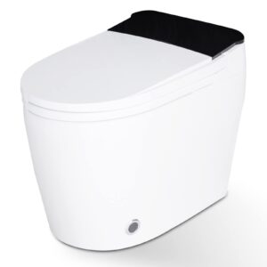 smart toilet with bidet built in, bidet toilet with heated seat, automatic flush, dryer, night light, digital display