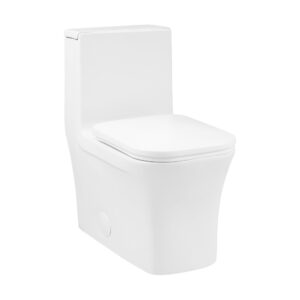 concorde one piece square right side flush handle toilet 1.28 gpf