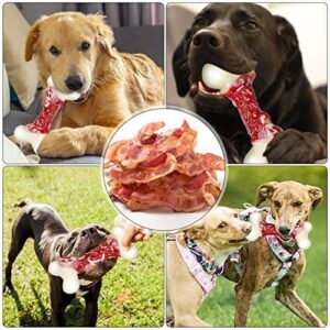 Dog Toys for Aggressive Chewers, Indestructible Large Dogs,Real Bacon Flavored,Dog Chew Toy Bones Medium/Large Breed Dogs,Best to Keep Them Busy (L)