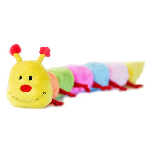 ZippyPaws - Colorful Caterpillar Dog Toy, Rainbow Dog Toy with Squeakers, Plush Dog Toys for Aggressive Chewers, Summer Dog Toys, Rainbow Dog Pride Accessories