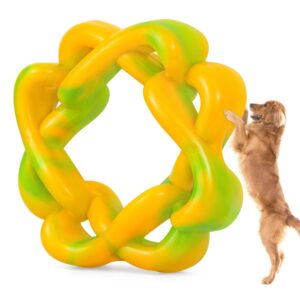 daoziji indestructible dog toys for aggressive chewers, dog chew toys rings for aggressive chewers small medium large breed, interactive dog ring toys for boredom, nylon super chewer dog toys chew