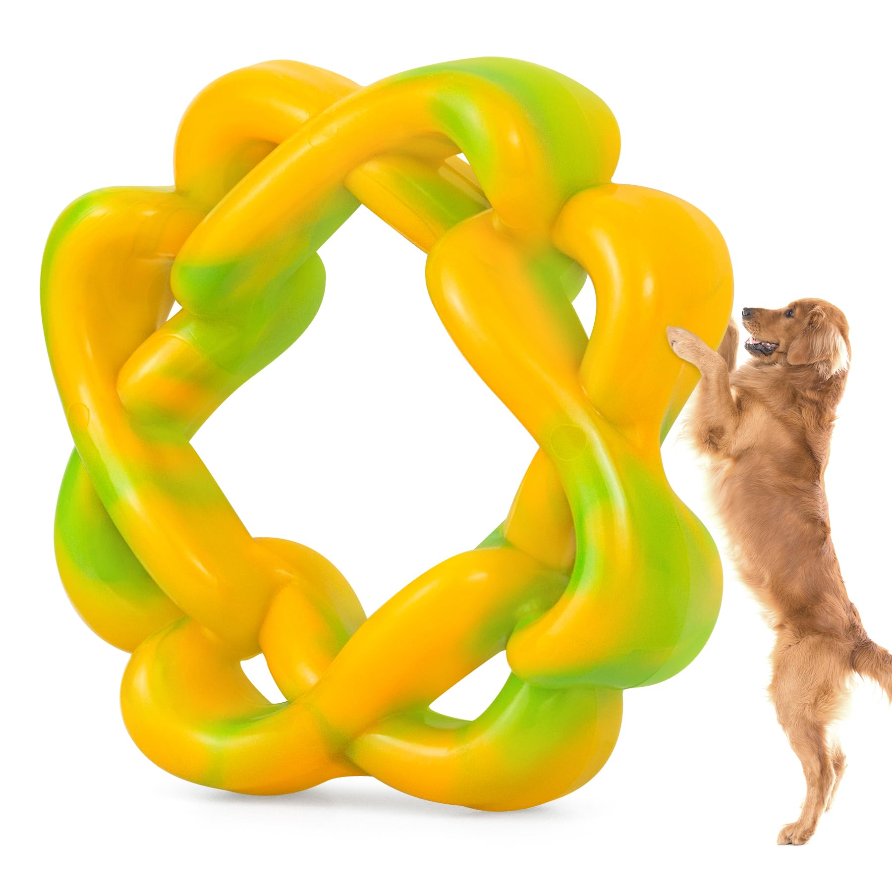 DAOZIJI Indestructible Dog Toys for Aggressive Chewers, Dog Chew Toys Rings for Aggressive Chewers Small Medium Large Breed, Interactive Dog Ring Toys for Boredom, Nylon Super Chewer Dog Toys Chew