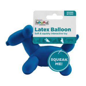 Outward Hound Latex Blue Rubber Balloon Dog Squeaky Dog Toy, XS