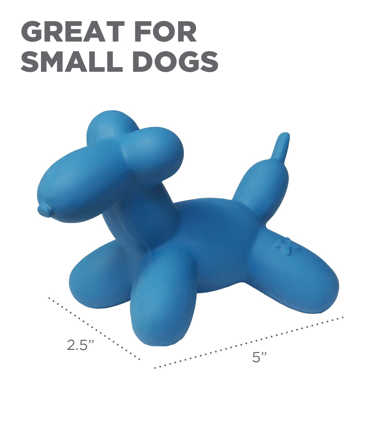 Outward Hound Latex Blue Rubber Balloon Dog Squeaky Dog Toy, XS