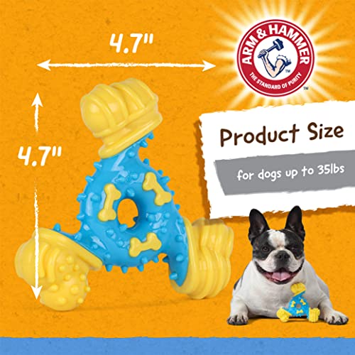 Arm & Hammer for Pets Nubbies Wishbone Dog Dental Toy| Best Dog Chew Toy for Moderate Chewers | Dog Dental Toy Helps Reduce Plaque & Tartar | Chicken Flavor Baking Soda (Pack of 1)