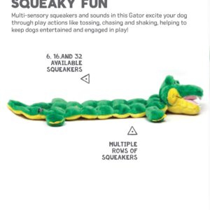 Outward Hound Squeaker Matz Plush Gator Dog Toy, XXL