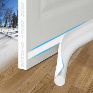 maxtid under door draft stoppers 36 inch white door draft blocker draft stoppers for bottom of doors seal gap reduce wind/breeze, cold air, dust, smoke, door seal strips sweeps