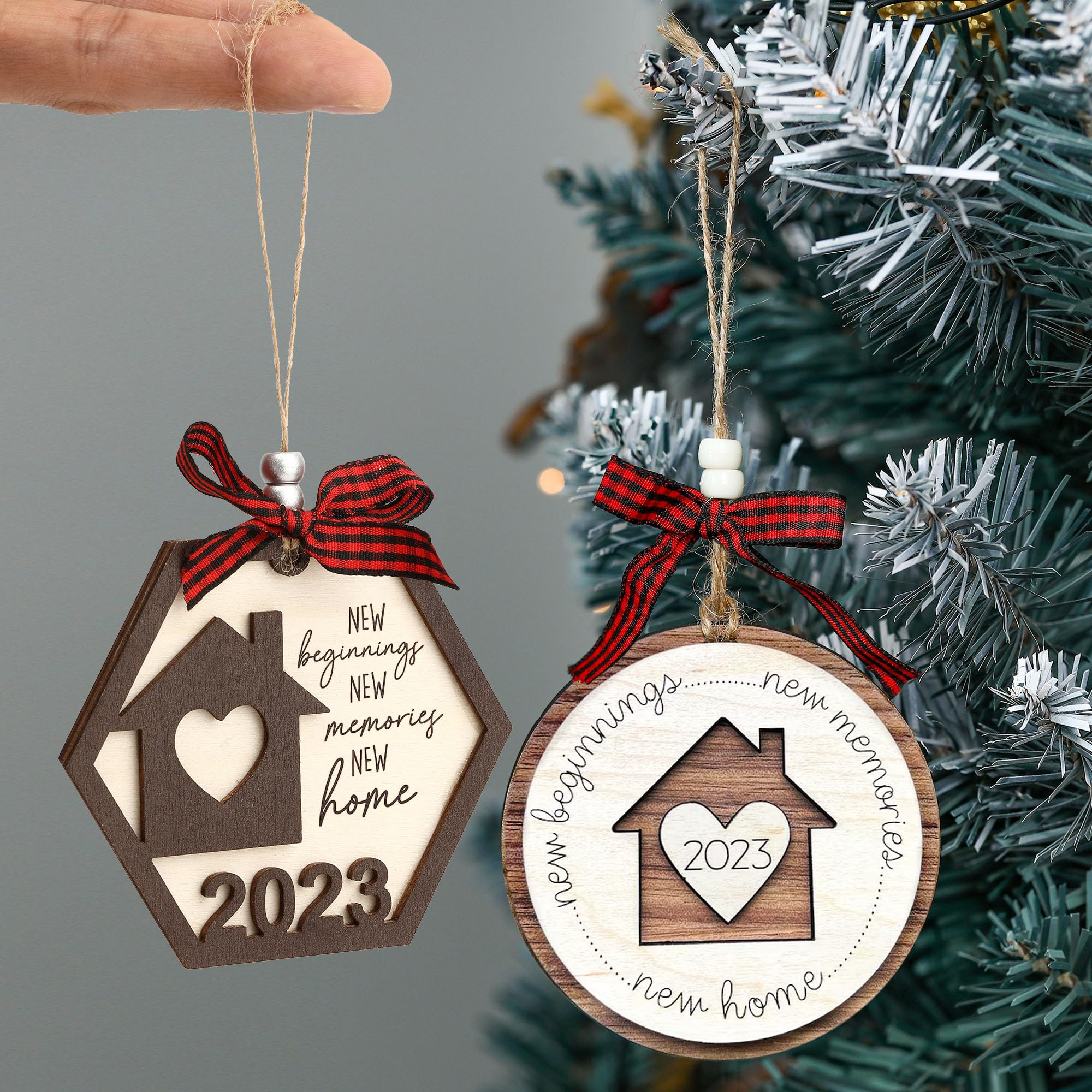 House Warming Gifts New Home Christmas Ornament 2023 for Couples Women,Housewarming Gift for New Home Christmas Decor New Home Gift Ideas Christmas Decorations