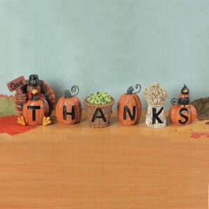 resin "give thanks" blocks (set of 6) fall home decor