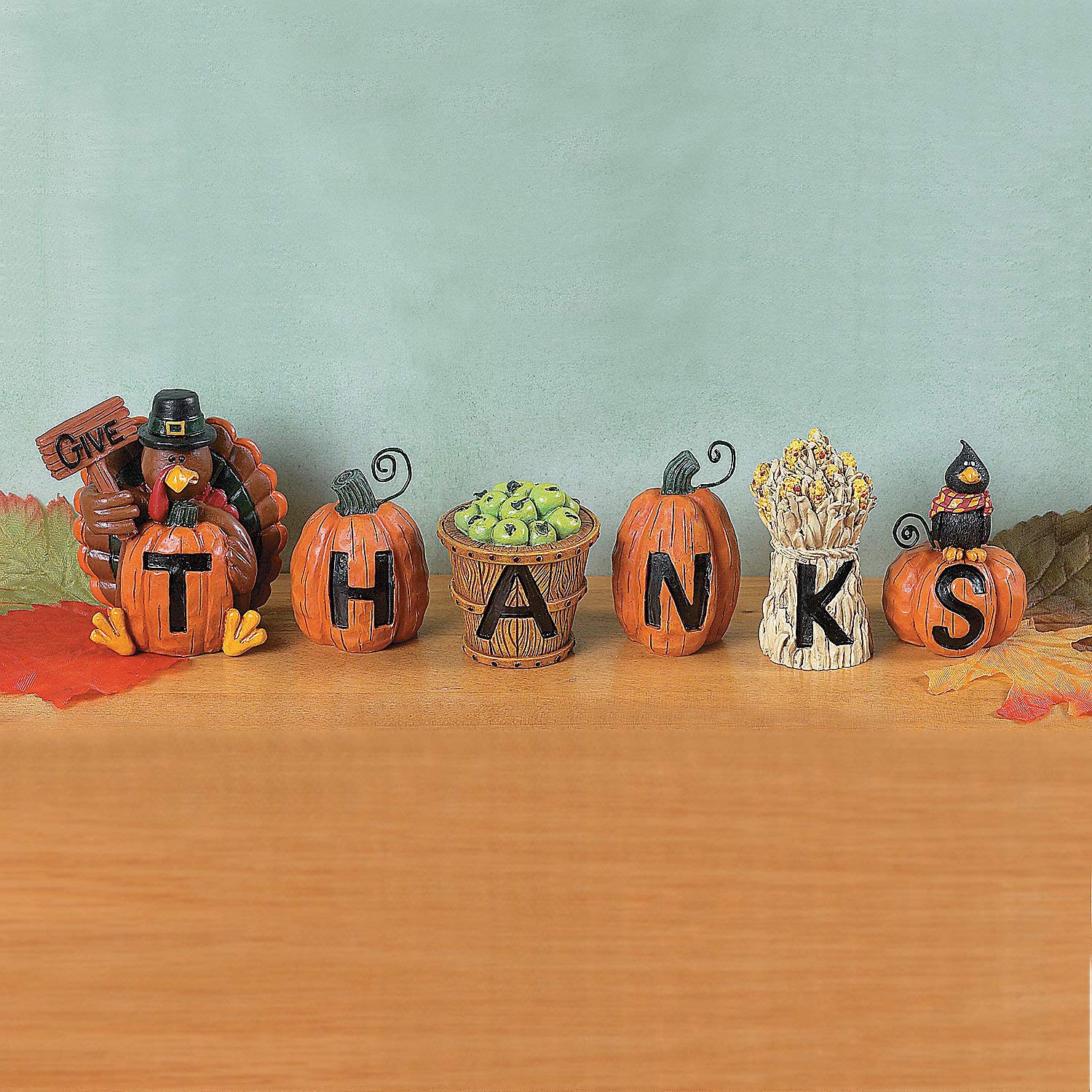 Resin "Give Thanks" Blocks (set of 6) Fall Home Decor