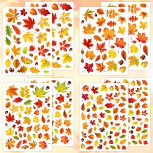 364 PCS Fall Window Clings, Double Sided Autumn Window Clings for Glass Windows,Window Clings Stickers for Thanksgiving Halloween Seasonal Holiday,Fall Decorations for Home Fall Decor (8 Large Sheets)