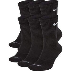 nike everyday plus cushioned training crew socks (6 pack)