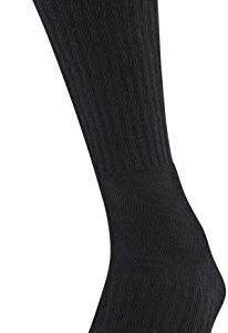 Under Armour Adult Training Cotton Crew Socks, Multipairs , Black (6-Pairs) , Medium