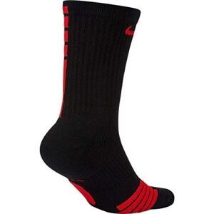 Nike Elite Basketball Crew Socks Black/University Red Size Medium