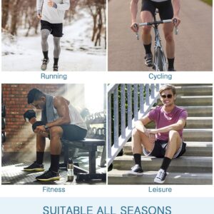 Airacker Athletic Socks Sport Running Calf Socks Performance Cushioned Breathable Crew Socks for Men Women(6 Pairs)