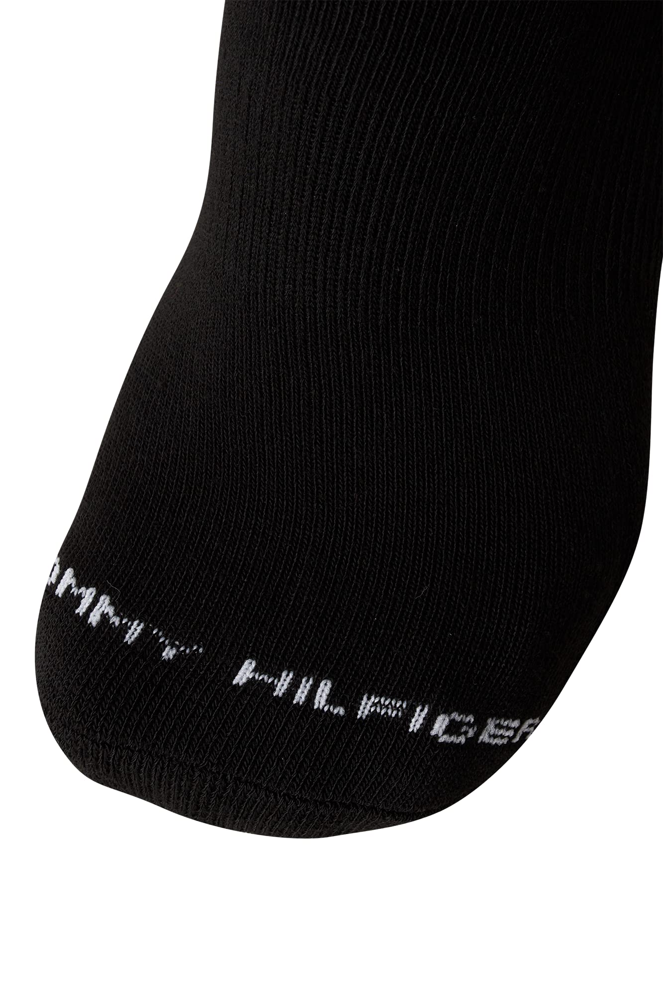 Tommy Hilfiger Mens Athletic Socks Cushion Quarter Cut Ankle Socks (12 Pack), Size 7-12, Black Flag