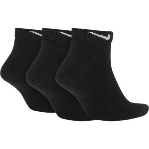 Nike Everyday Plus Cushion Low Socks 3-Pair Pack Black/White LG (US Men's Shoe 8-12, Women's Shoe 10-13)