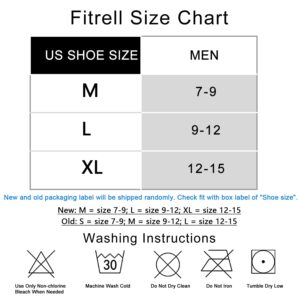 FITRELL 6 Pack Men's Ankle Running Socks Low Cut Cushioned Athletic Sports Socks, Shoe Size 9-12, Black+Gray