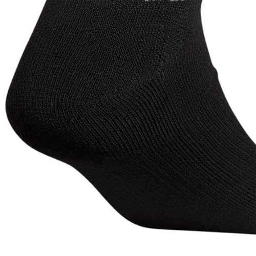 adidas Men's Athletic Cushioned Low Cut Socks with Arch Compression for a Secure fit (6-Pair), Black/Aluminum 2, L