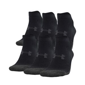 under armour adult performance tech low cut socks, multipairs , black (6-pairs) , large