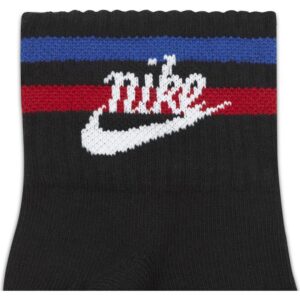 Nike Men`s Everyday Essential Cushioned Ankle Socks 3 Pack (Black(DA2612-010)/White, Large)