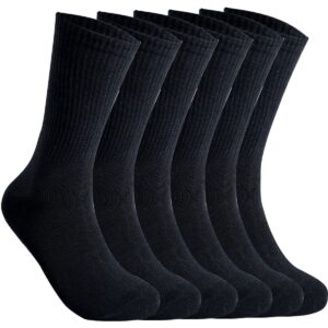 smithking men's moisture wicking socks breathable cotton socks soft calf socks women socks 6 pack