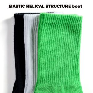 Smithking Men's Moisture wicking Socks Breathable Cotton Socks Soft Calf socks Women Socks 6 Pack