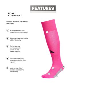 adidas Utility All Sport Over The Calf (OTC) Socks (1-Pair), Team Shock Pink/Black/2, Medium