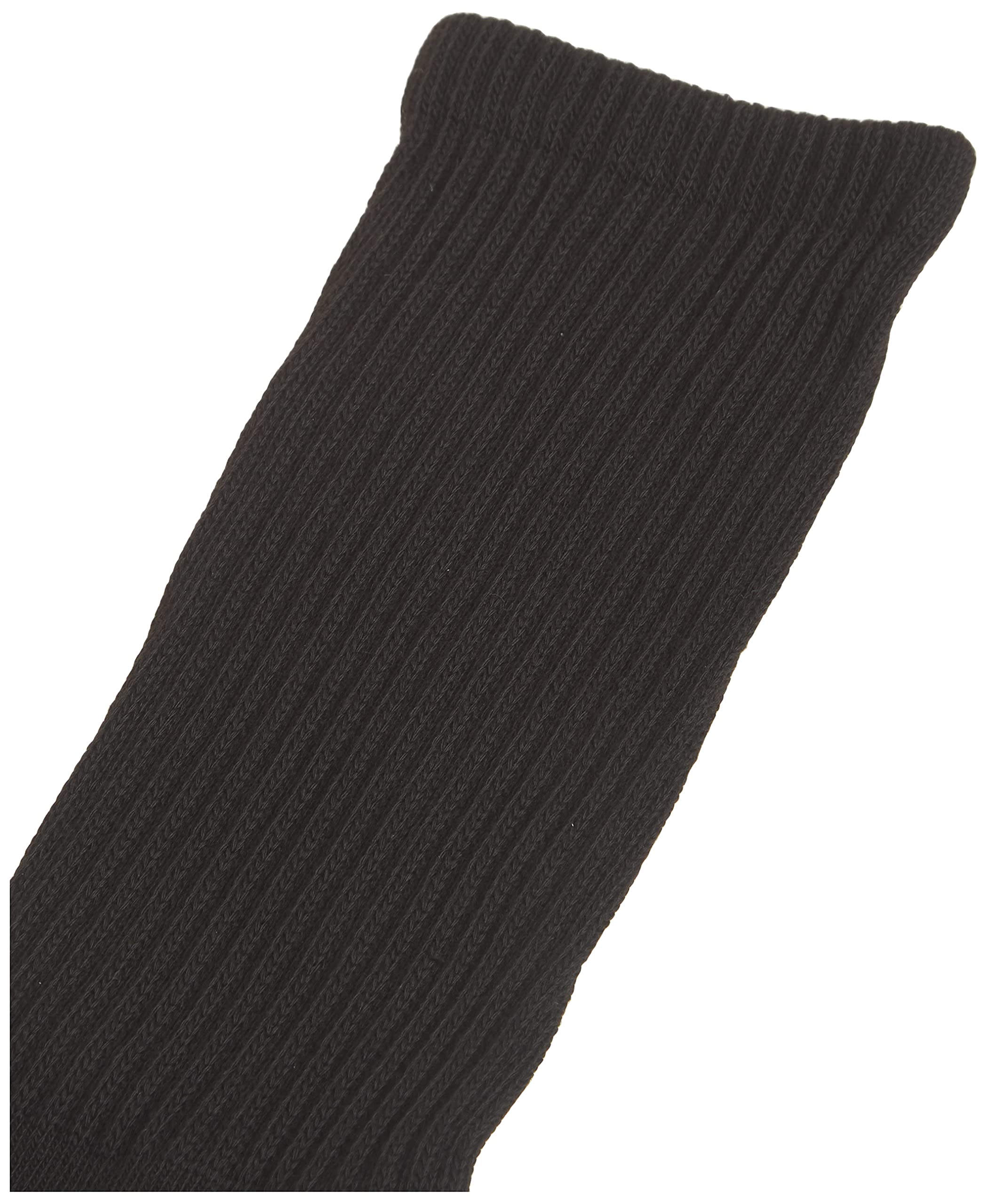 Gildan Men's Polyester Half Cushion Crew Socks, 12-Pairs, Black, Shoe Size: 6-12