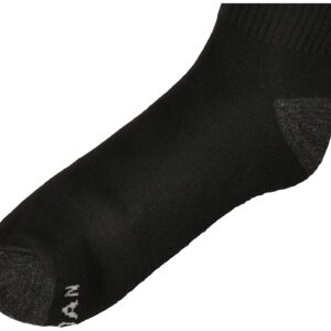 Gildan Men's Polyester Half Cushion Crew Socks, 12-Pairs, Black, Shoe Size: 6-12