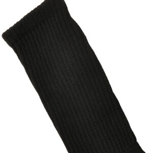 Gildan Men's Polyester Half Cushion Crew Socks, 12-Pairs, Black, Shoe Size: 6-12