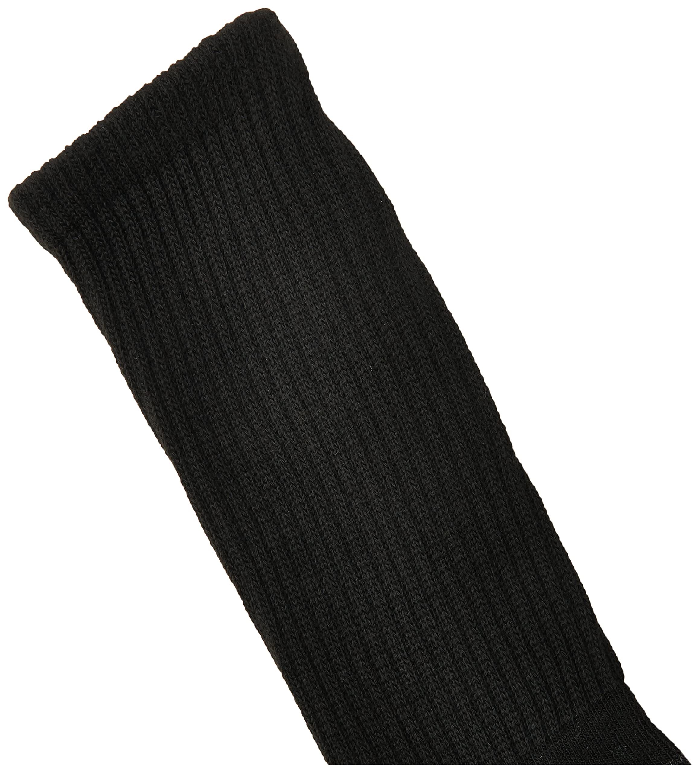 Gildan Men's Polyester Half Cushion Crew Socks, 12-Pairs, Black, Shoe Size: 6-12